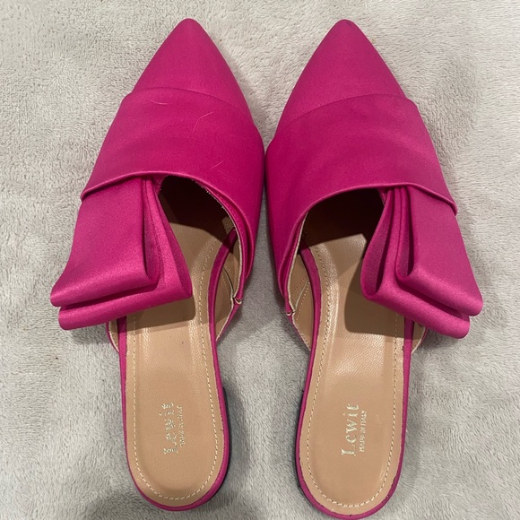 Lewit | Shoes | Lewit Womens Pink Satin Bow Mules Made In Italy | Poshmark